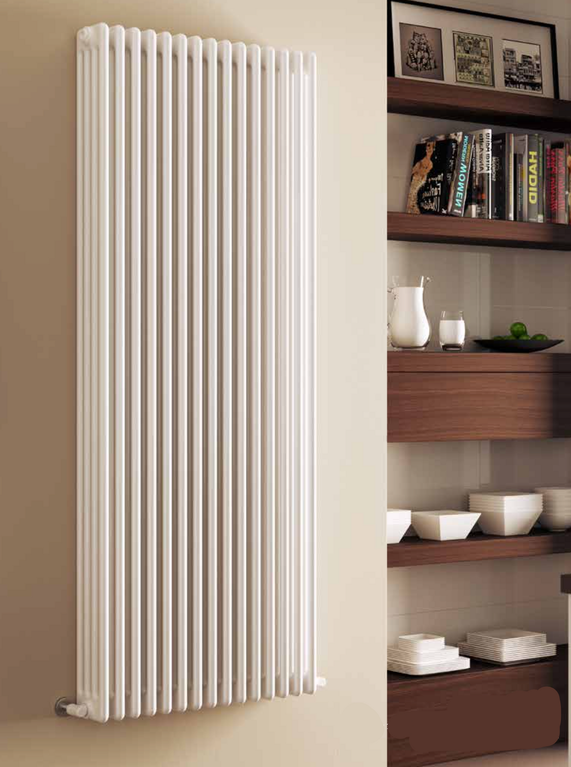 Radiatore tubolare acciaio Cordivari Ardesia 4 colonne altezza 1500